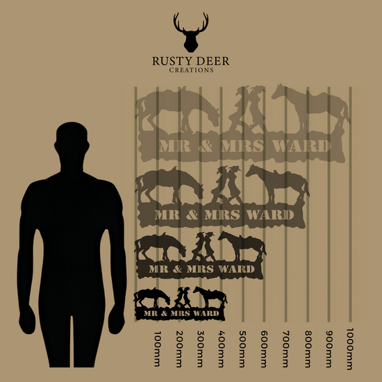 Cowboy Couple Sign – Rusty Deer